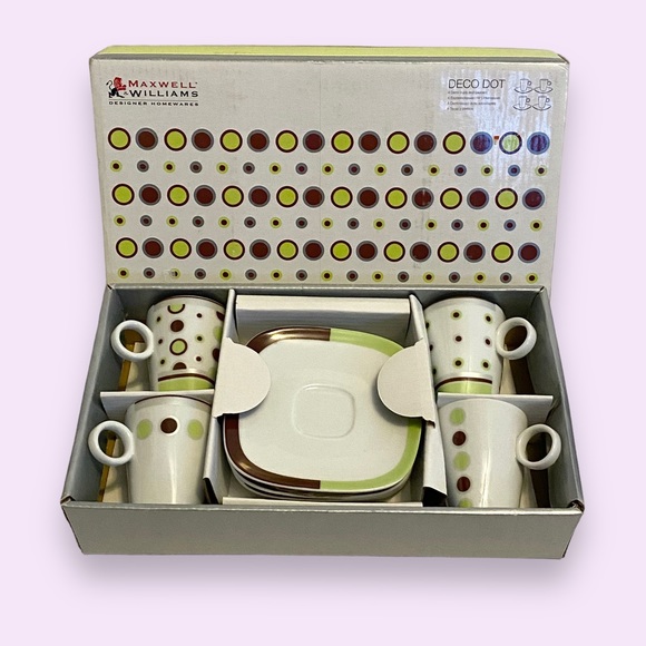 Maxwell Williams | Dining | Nib Maxwell Williams Deco Dot Demi Cups And ...